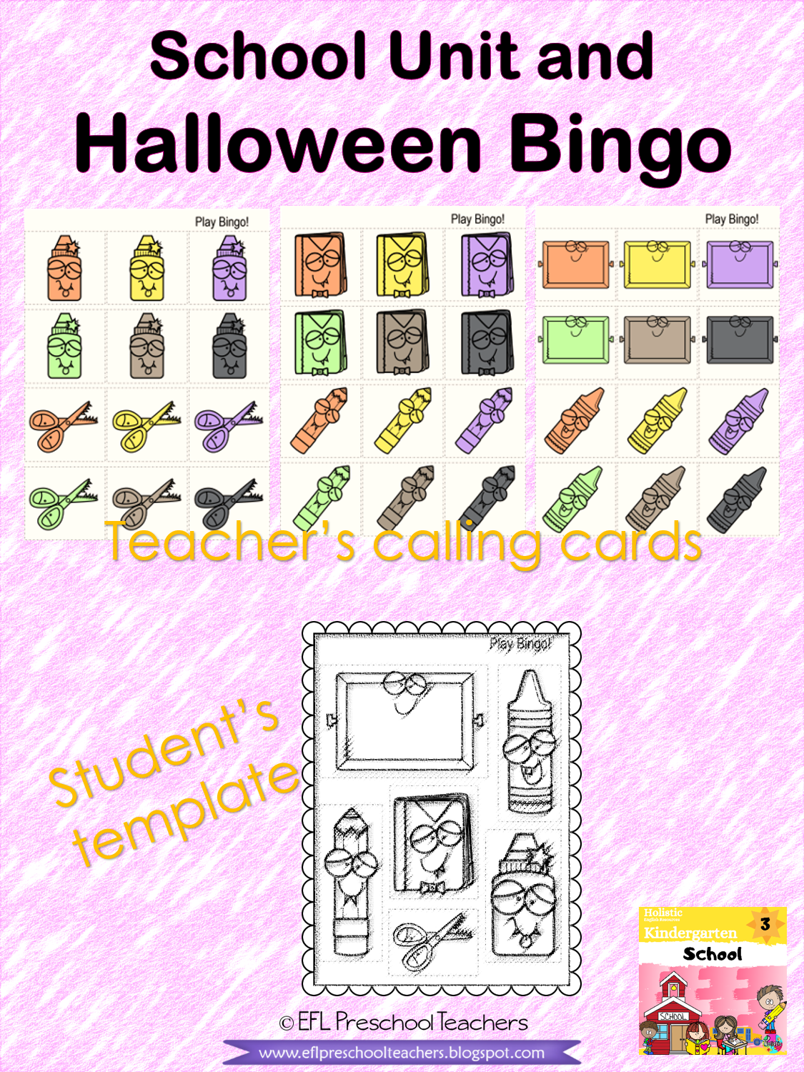 SCHOOL Theme for Kindergarten English Language Learners